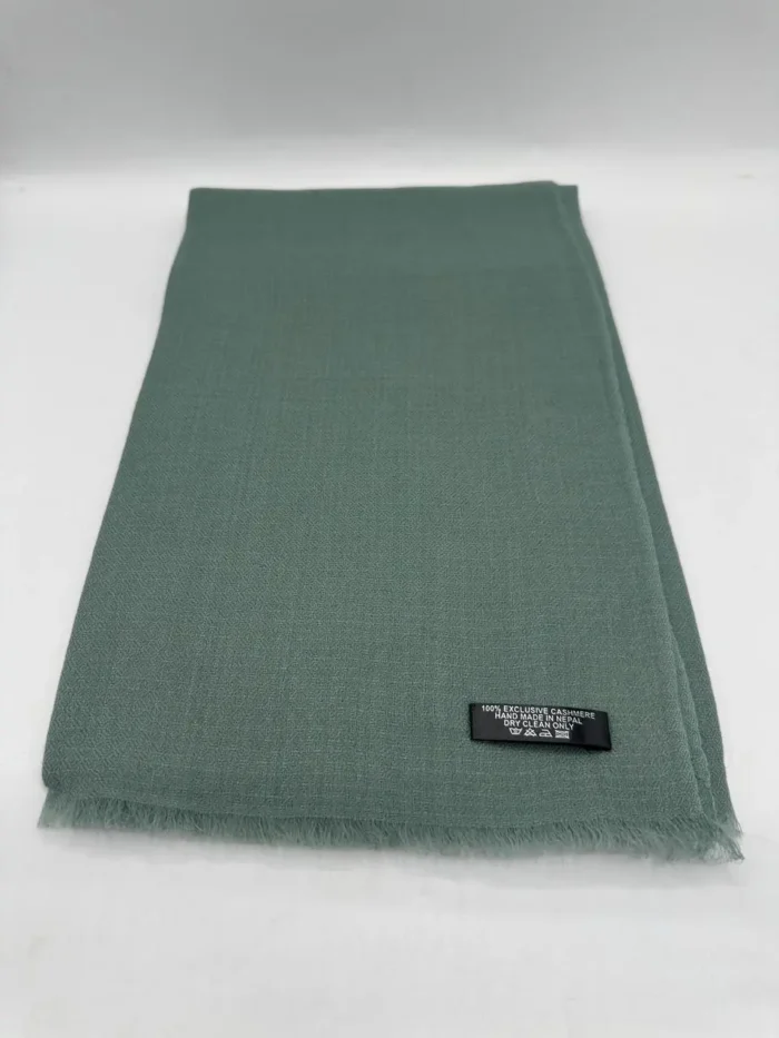 Sage Green Pashmina Stole | Handwoven in Nepal